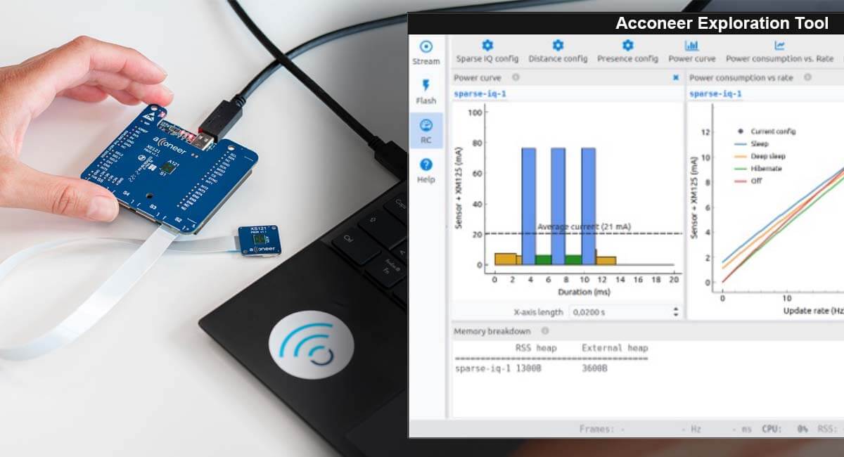 You can now calculate memory and power consumption with Exploration Tool - Acconeer